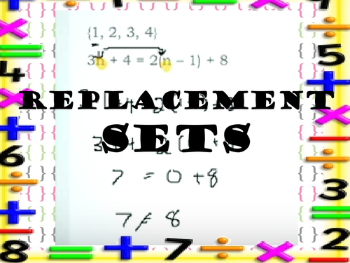 Replacement Sets | Teaching Resources