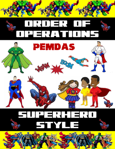 Order of Operations-Super Hero | Teaching Resources
