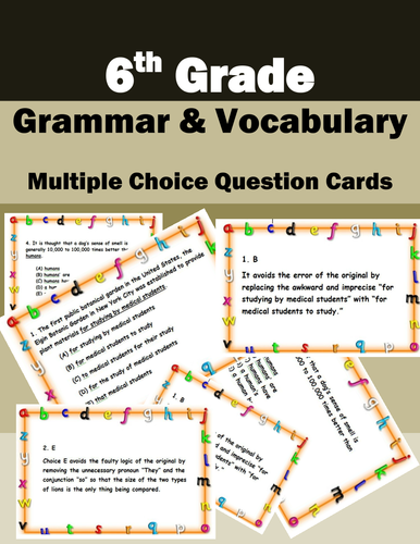 Grammar Task Cards | Teaching Resources
