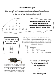 Even More Maths Group Challenges by Owen134866 - UK Teaching Resources ...
