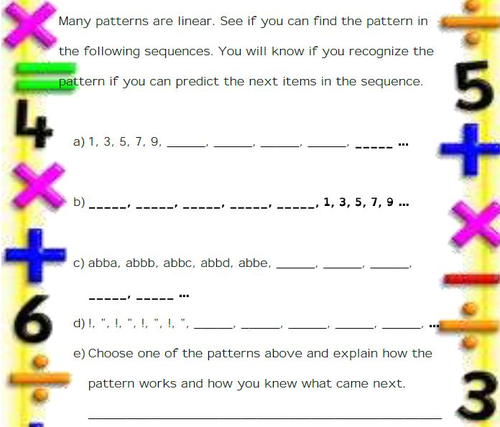 Analyze Patterns and Relationships Worksheets | Teaching Resources