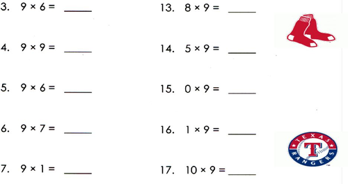 Baseball Multiplication and Division | Teaching Resources