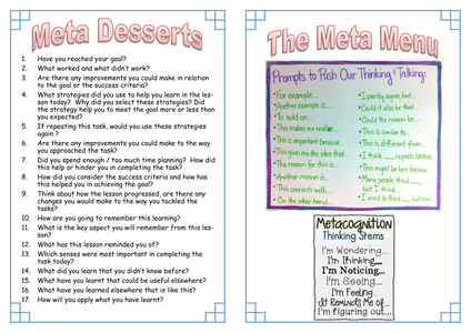 Metacognition thinking stems and questions by VickyCrane1 - UK Teaching ...