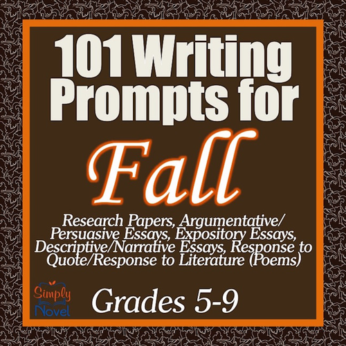 101 Essay, Creative, and Journal Writing Prompts for Fall | Teaching ...
