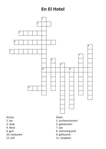 En El Hotel Year 8 | Teaching Resources