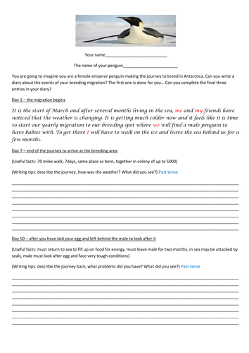 March of the Penguins Film > Diary | Teaching Resources