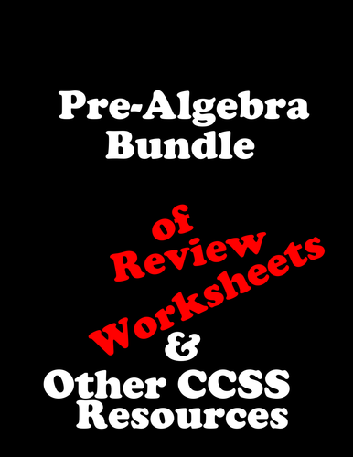 Pre-Algebra Bundle | Teaching Resources