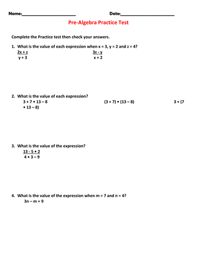 Pre-Algebra Bundle | Teaching Resources