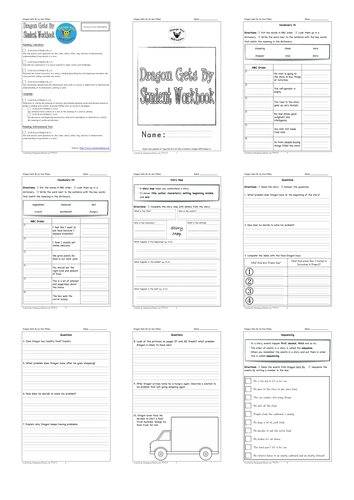 Dragon Gets By Student Workbook (Houghton Mifflin 2.1) | Teaching Resources