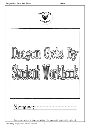Dragon Gets By Student Workbook (Houghton Mifflin 2.1) | Teaching Resources