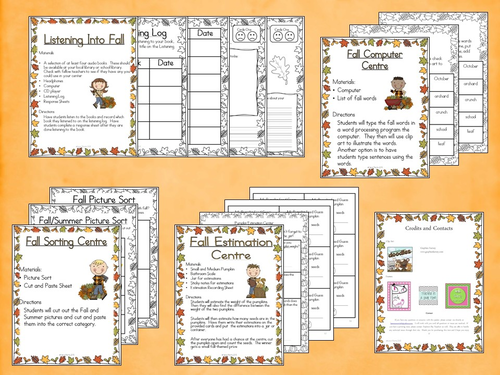 Fall Centres Pack | Teaching Resources