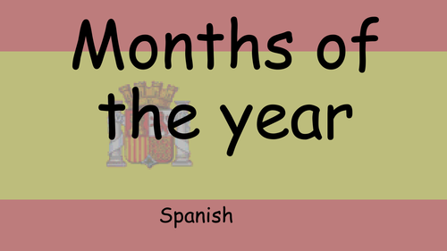 Spanish months of the year PowerPoint and worksheet | Teaching Resources