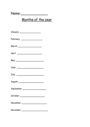 Spanish months of the year PowerPoint and worksheet | Teaching Resources