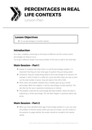 Percentages in Real Life Contexts - Complete Lesson | Teaching Resources