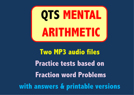 QTS Mental Arithmetic Tests - Fraction Problems by Skillsheets ...