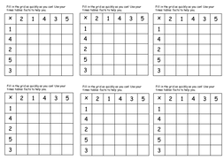 Times table grids (maths starter or early morning activity) | Teaching ...