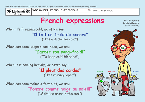 FRENCH-UNIT-2-AT-SCHOOL-2ND TO 5TH GRADES: School subjects and diary ...