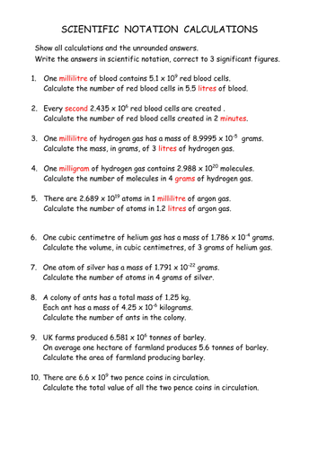 Scientific Notation | Teaching Resources