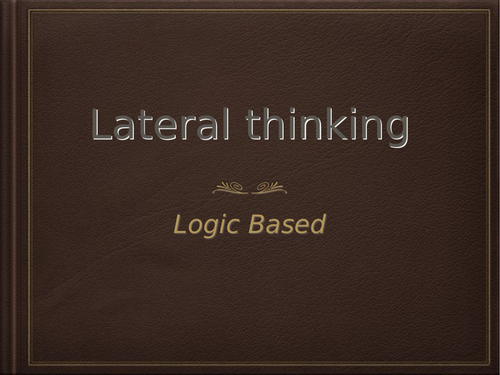 Creative / Lateral thinking / Thinking Outside the Box / Riddles ...