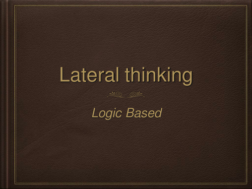 Creative / Lateral thinking / Thinking Outside the Box / Riddles ...