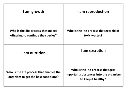 MRS GREN / MRS NERG Life Processes Game | Teaching Resources
