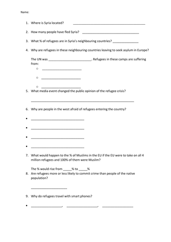 The Refugee Crisis - Part 2 | Teaching Resources