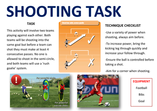 Football Shooting Assessment | Teaching Resources