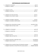 Cryptozoology Dichotomous Key: Monsters, Spooks, And Ghouls | Teaching ...