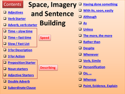 Space Complex Sentence Builder | Teaching Resources