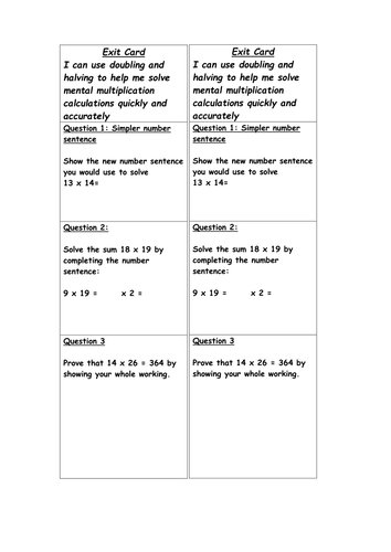 Mental Multiplication Strategies | Teaching Resources