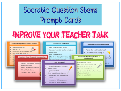 Socratic Question -Stem Cards | Teaching Resources