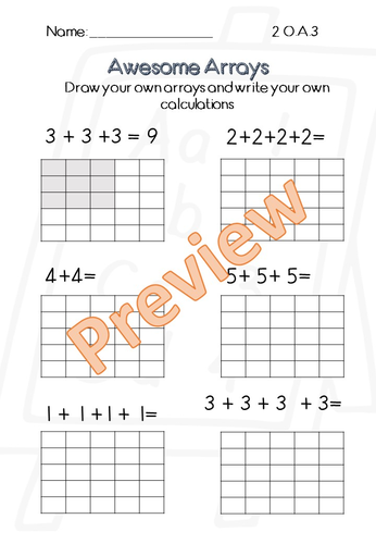 Grade 2 Math Booklet (Addition, subtraction, word problems and arrays ...