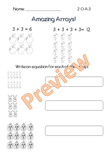 Grade 2 Math Booklet (Addition, subtraction, word problems and arrays ...