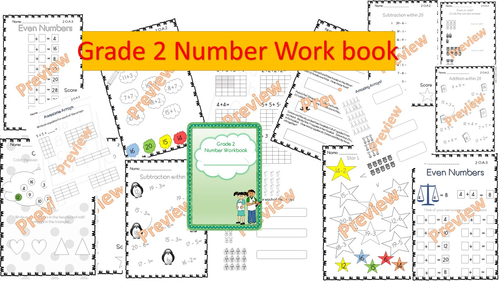 Grade 2 Math Booklet (Addition, subtraction, word problems and arrays ...