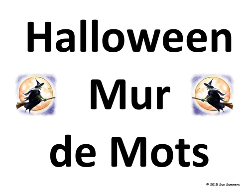 French Halloween Word Wall | Teaching Resources