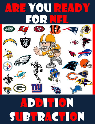 1st Grade Math-Football Addition and Subtraction | Teaching Resources