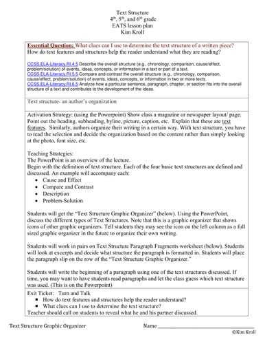 Text Structures: Compare/Contrast, Description, Cause/Effect, and ...