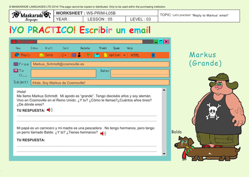 SPANISH-Y5/Y6-ABOUT YOU: Writing an email/ Who are they? / Professions ...