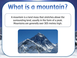 Mountains display pack | Teaching Resources