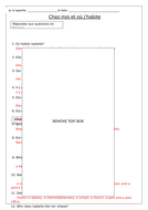 FRENCH - Chez moi et où j'habite - Worksheets | Teaching Resources