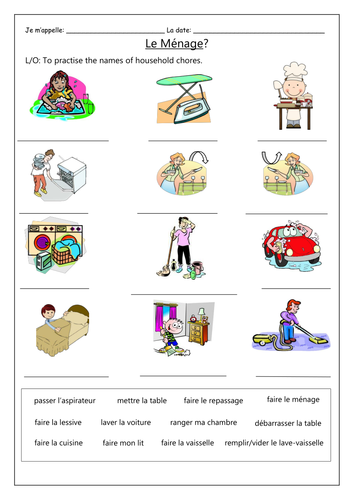 FRENCH ~ LE MÉNAGE ~ BUNDLE | Teaching Resources