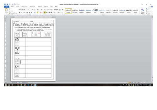 FRENCH - School Subjects - Les Matières Scolaires - Worksheets ...