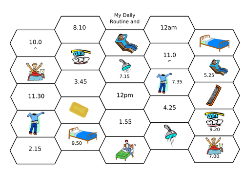 FRENCH - My daily Routine and Time Games | Teaching Resources