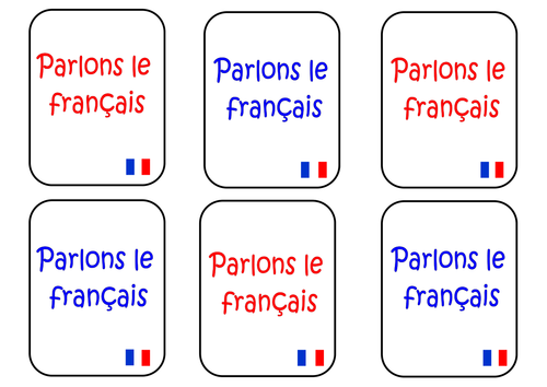 FRENCH - Parlons le français - matching pairs | Teaching Resources