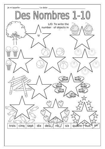 FRENCH - Numbers - Les Nombres - Activity Booklet - Worksheets ...