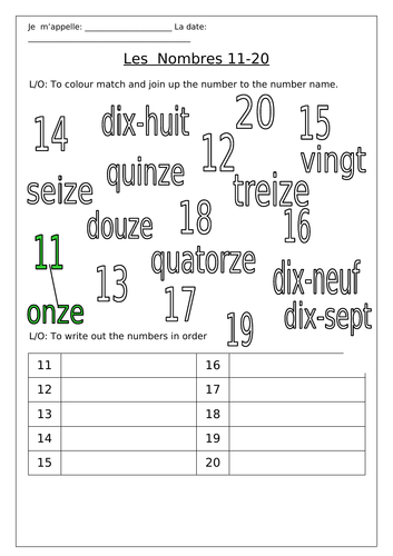 FRENCH - Numbers - Les Nombres - Activity Booklet - Worksheets ...