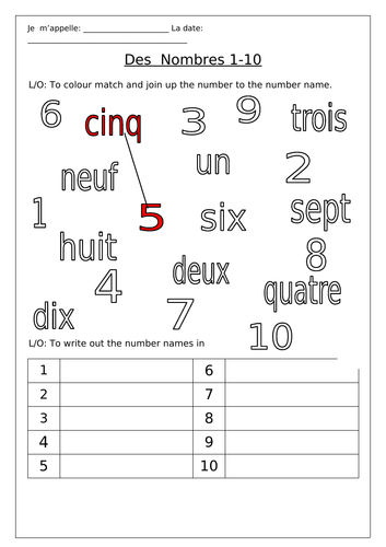 FRENCH - Numbers - Les Nombres - Activity Booklet - Worksheets ...