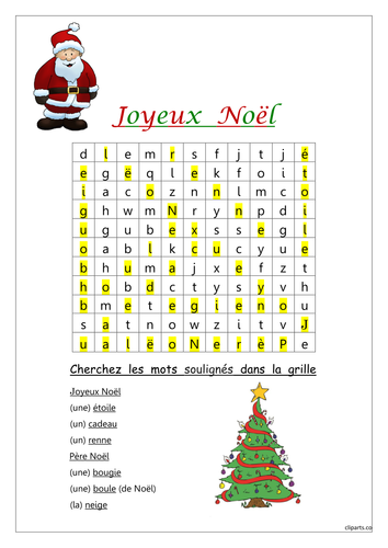 FRENCH - CHRISTMAS - Joyeux Noël Activity Booklet - Worksheets ...