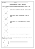 French - Facial Features - Worksheets | Teaching Resources