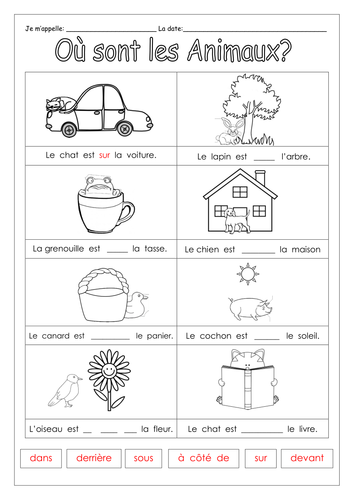 FRENCH - Animals - Les Animaux - Activity Booklet - Worksheets ...